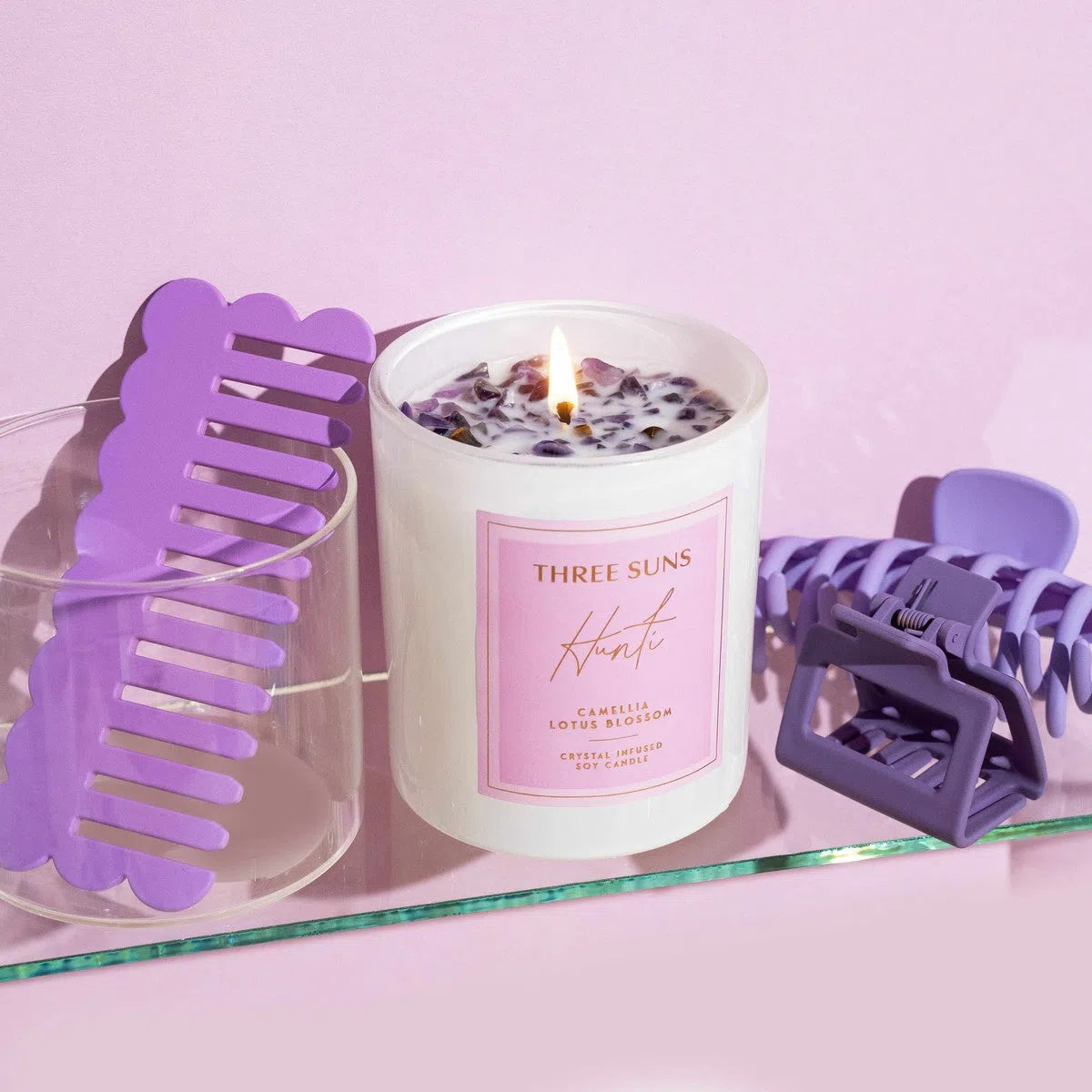 Candle of Tranquility - Hunti' | Stress Relief & Clarity – ThreeSuns